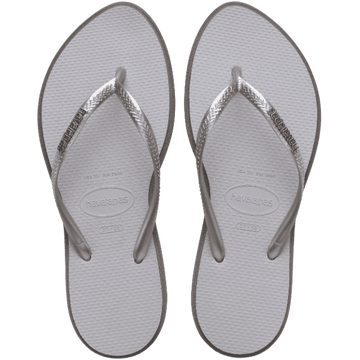 Slim Glitter Logo Metallic Flip Flops | Havaianas New Zealand Official Shop
