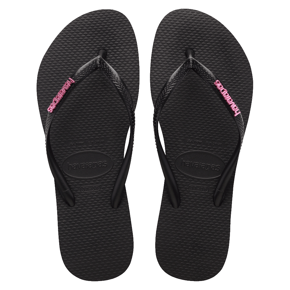 Slim Logo Metallic Flip Flops – Havaianas New Zealand